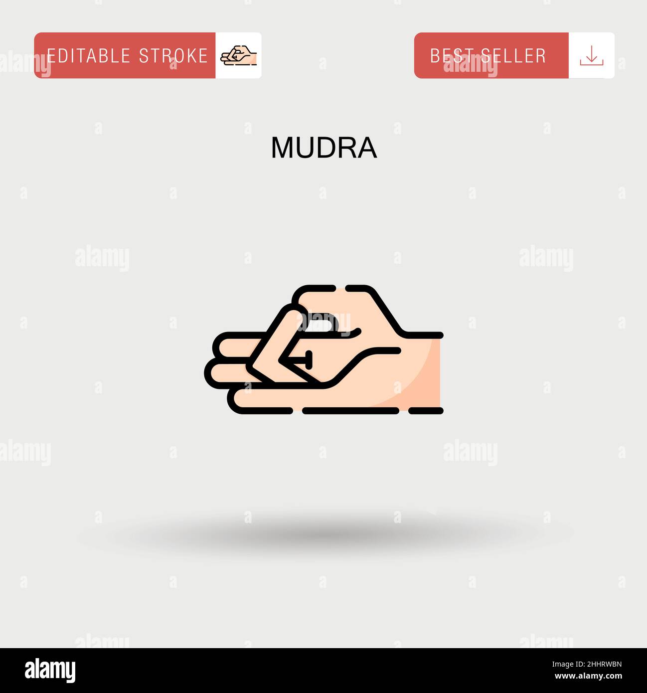 Mudra Simple vector icon Stock Vector Image & Art - Alamy