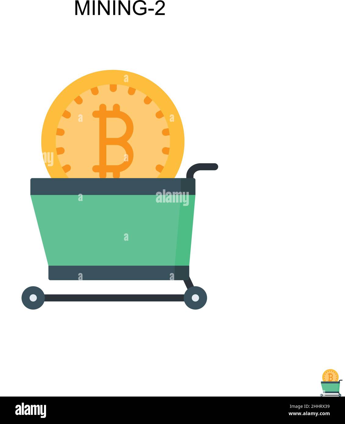 Mining-2 Simple vector icon.Perfect color modern pictogram on editable ...