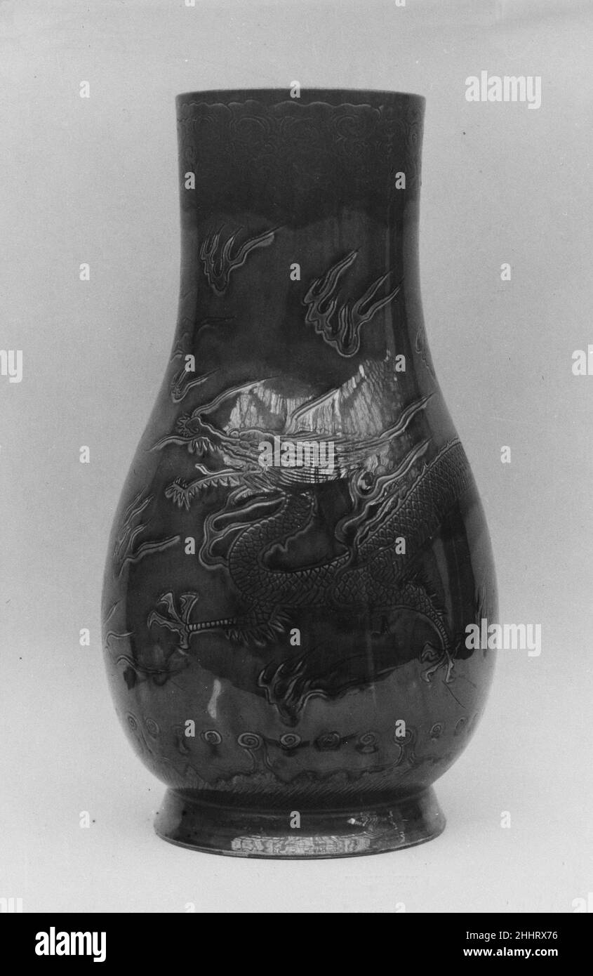 Porcelain with glaze and designs in relief awaji ware Black and White ...