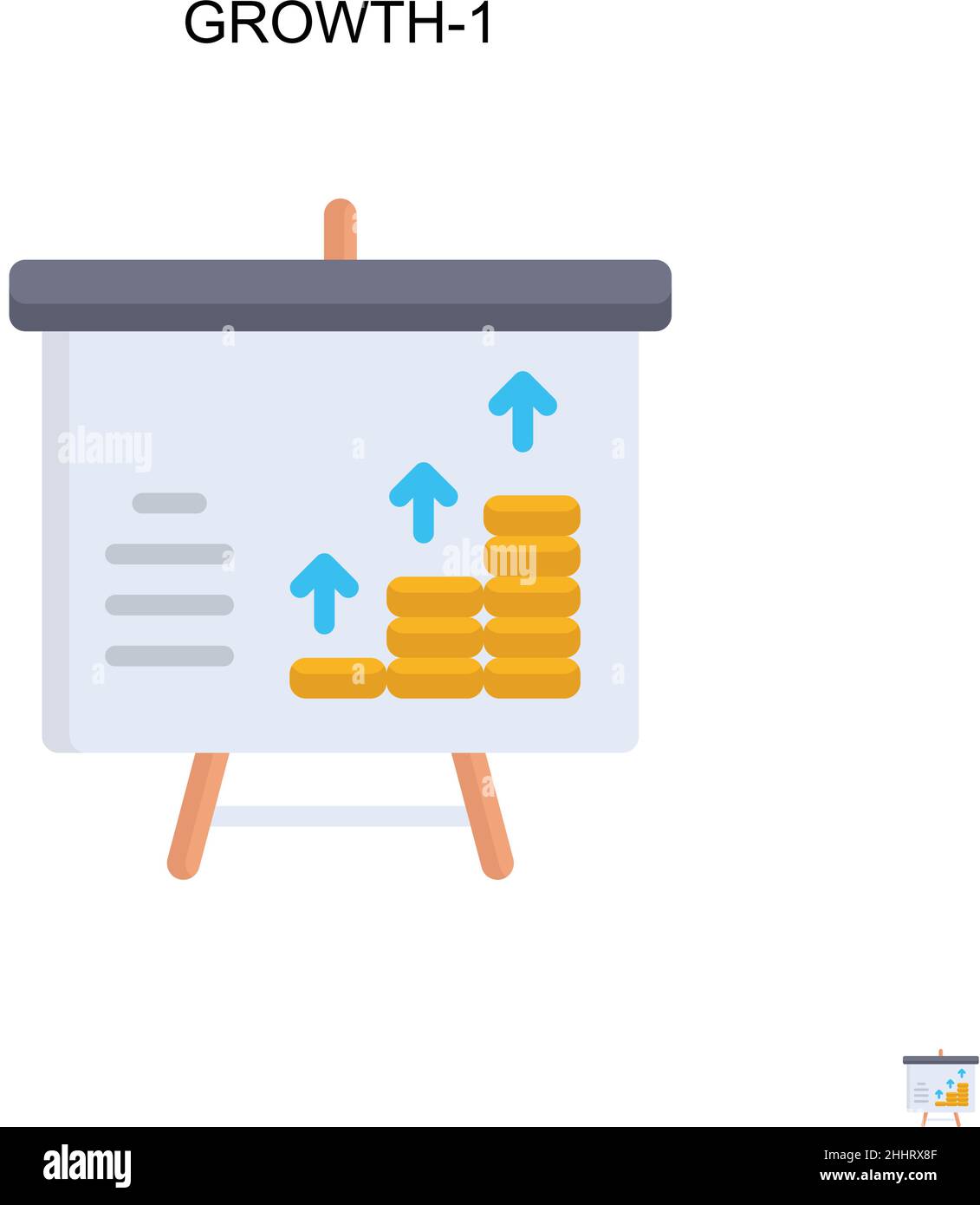 Growth-1 Simple vector icon.Perfect color modern pictogram on editable ...