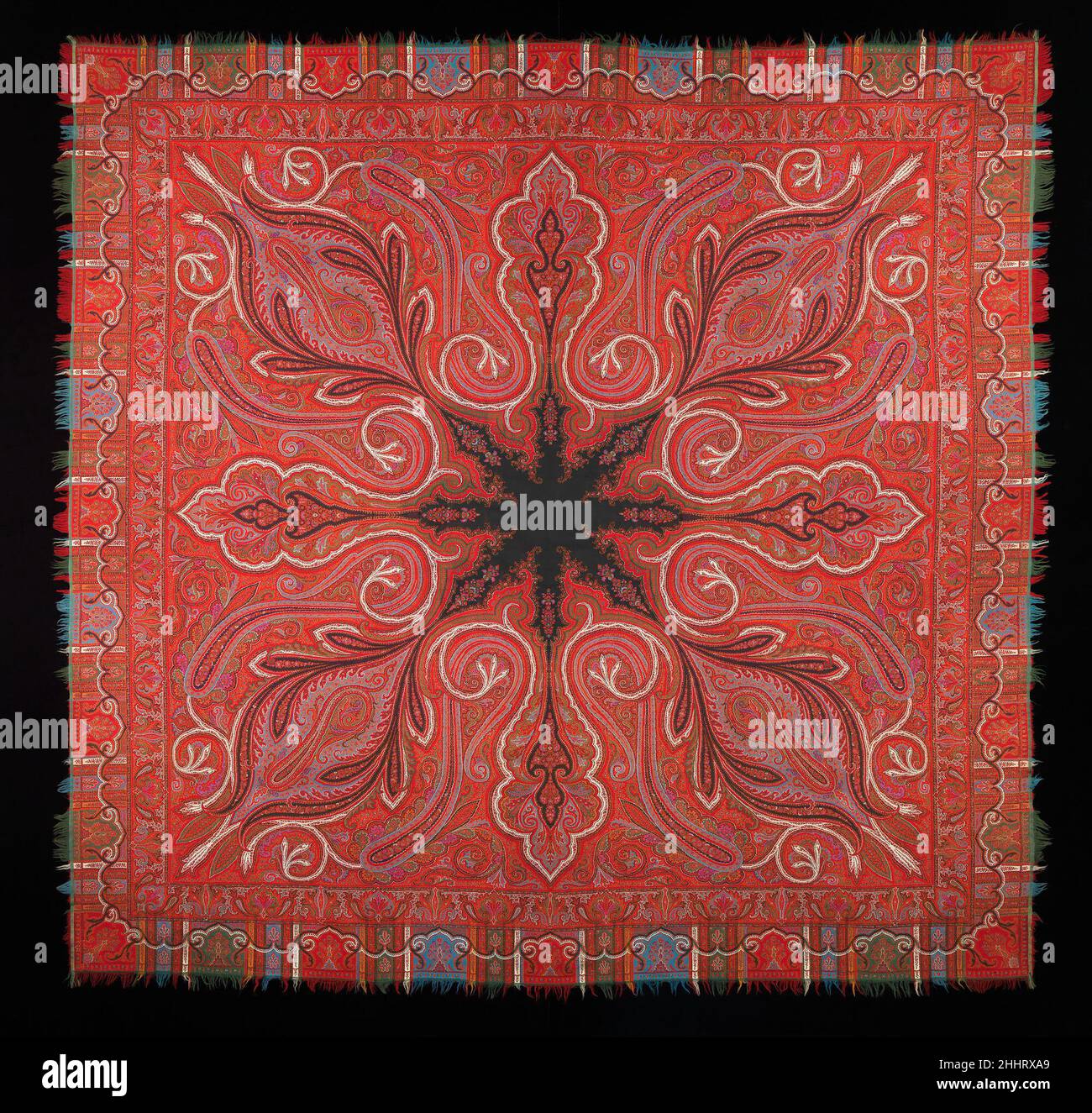 Shawl ca. 1870 Scottish This is an excellent European adaptation of an ...