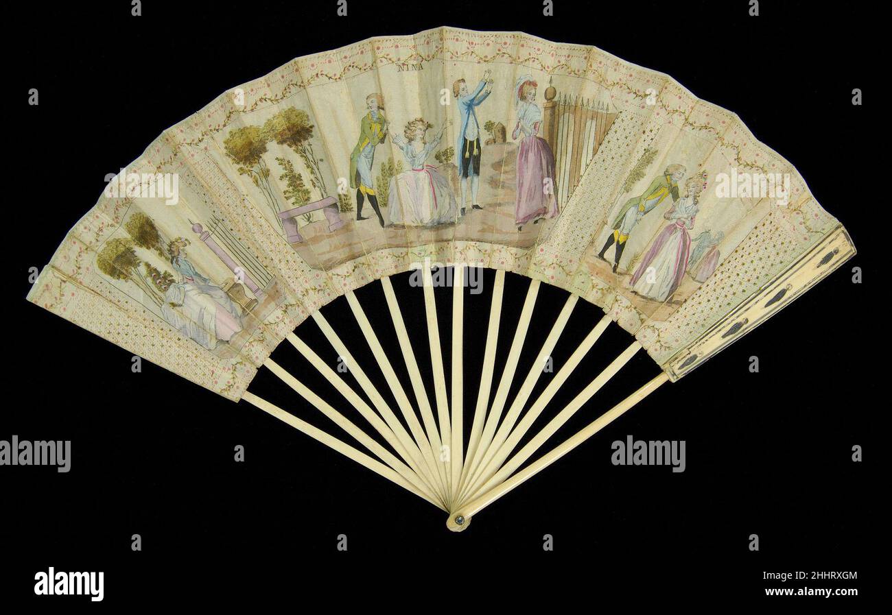 Fan late 1780s French. Fan 168893 Stock Photo - Alamy