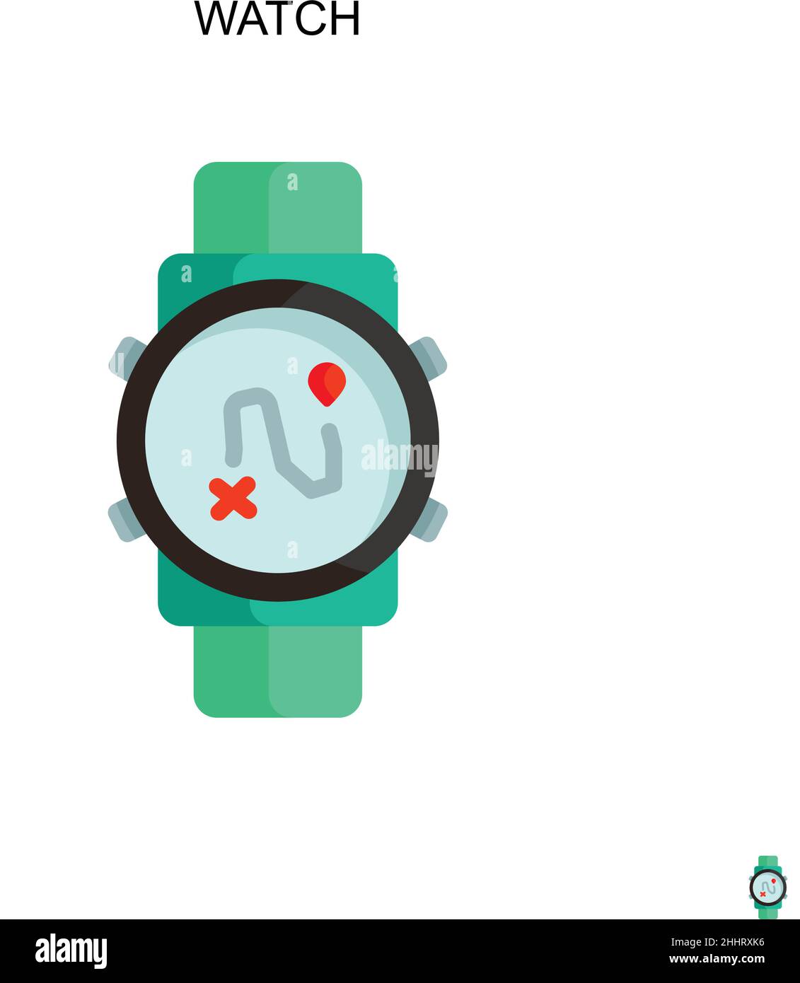 Watch Simple vector icon.Perfect color modern pictogram on editable ...