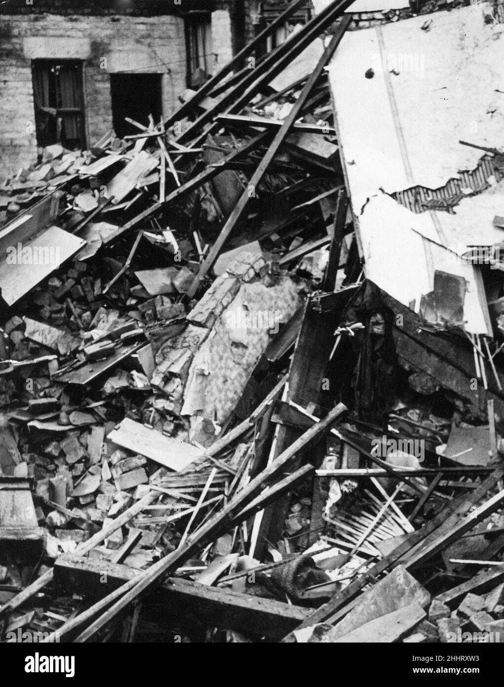 Saxony Road, Kensington, Liverpool, bomb damage to rear entrance of ...
