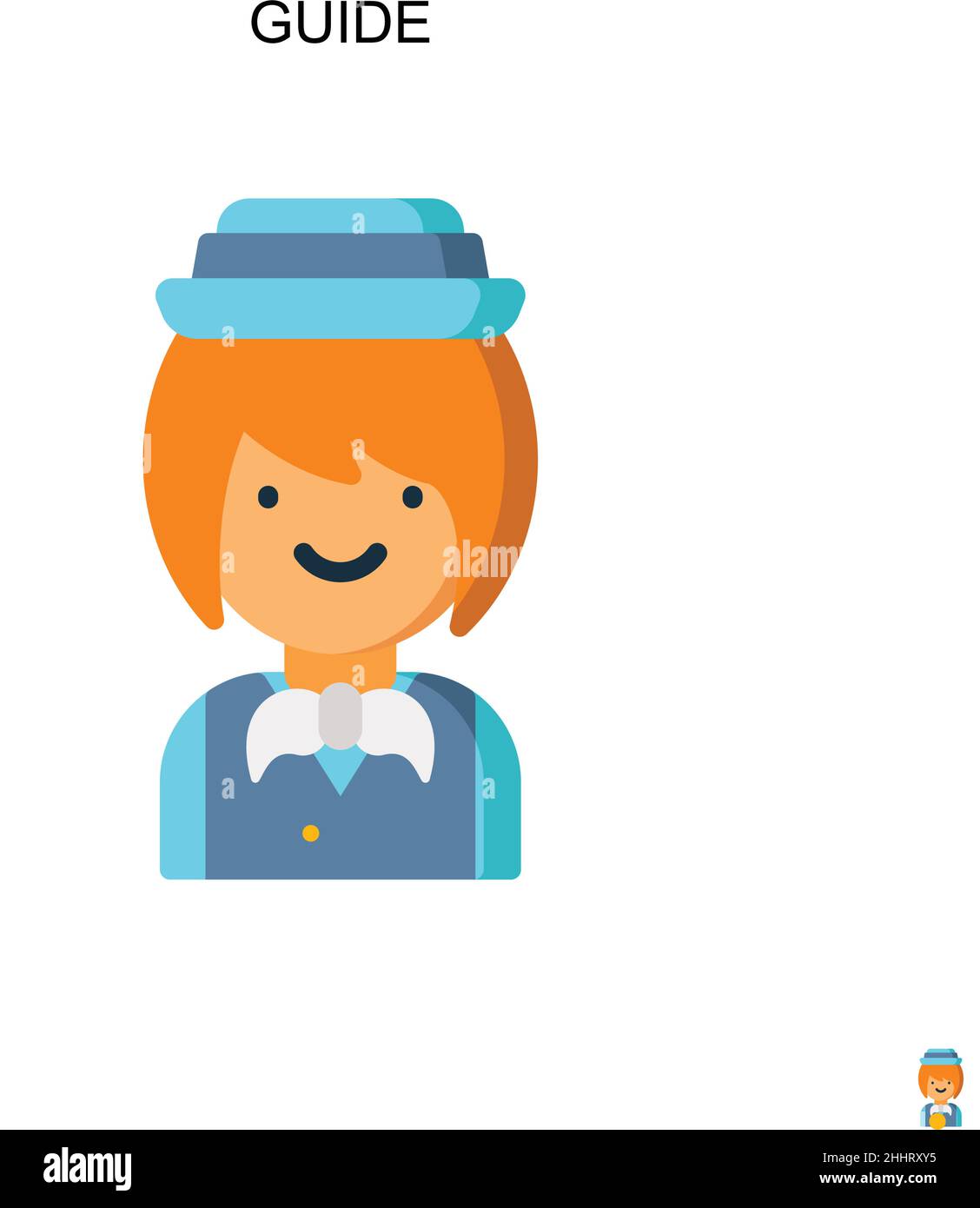 Guide Simple vector icon.Perfect color modern pictogram on editable ...