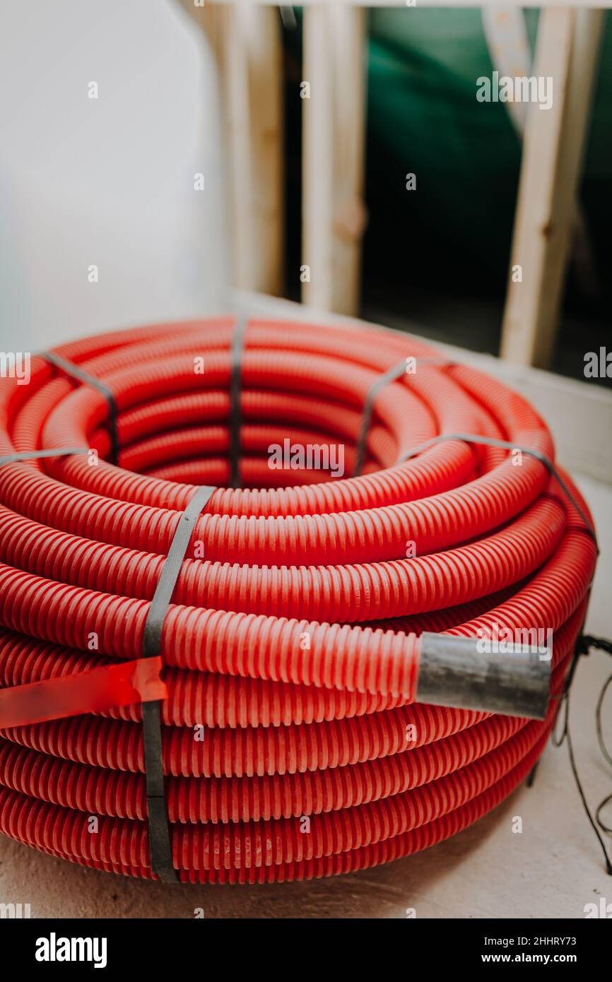Red plastic flexible tube construction hi-res stock photography and ...