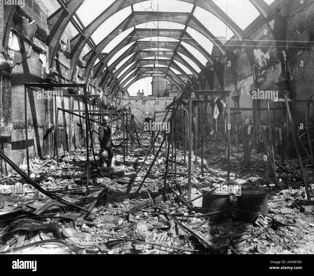 Ruins of Liverpool Museum following air raid on May 3rd 1941 Stock ...