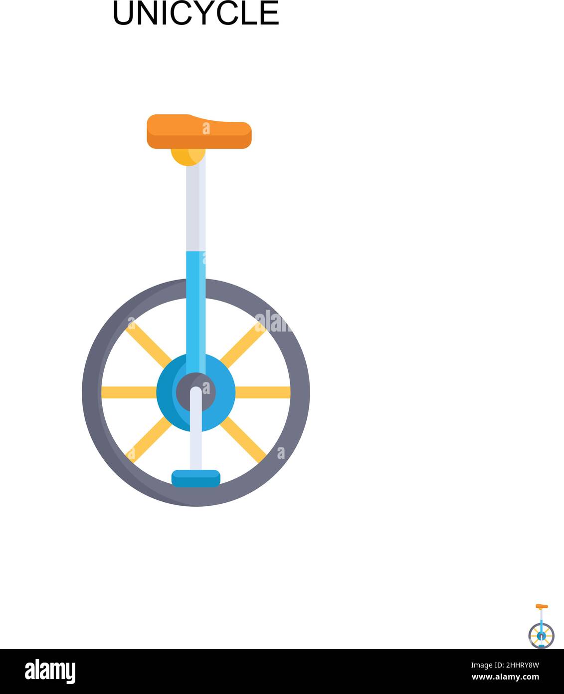 Unicycle Simple vector icon.Perfect color modern pictogram on editable stroke. Unicycle icons ...