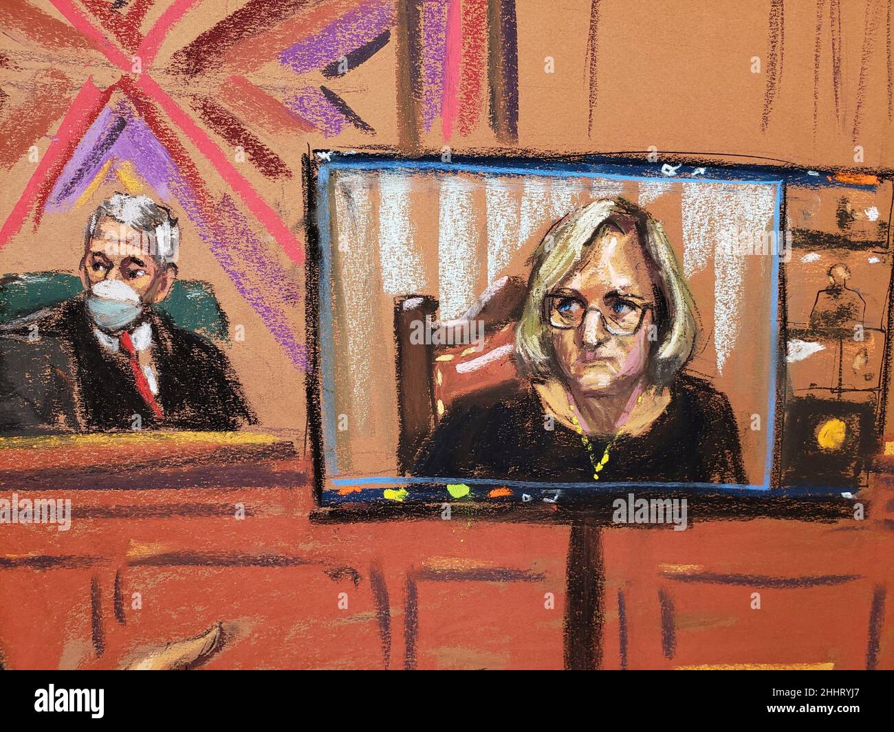 Courtroom sketch witness hi-res stock photography and images - Alamy