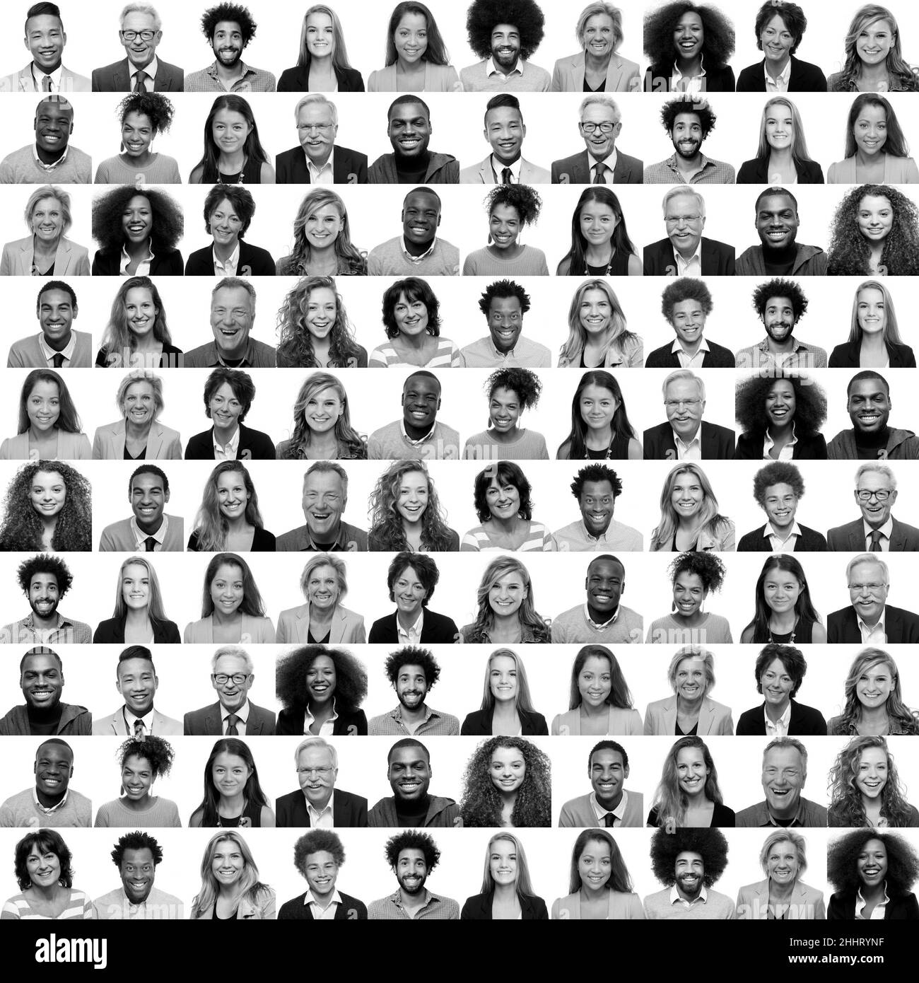 Group of beautiful people in a collage Stock Photo - Alamy