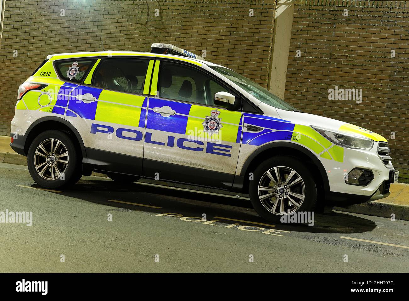 A British Transport Police Car parked outside the British Transport ...