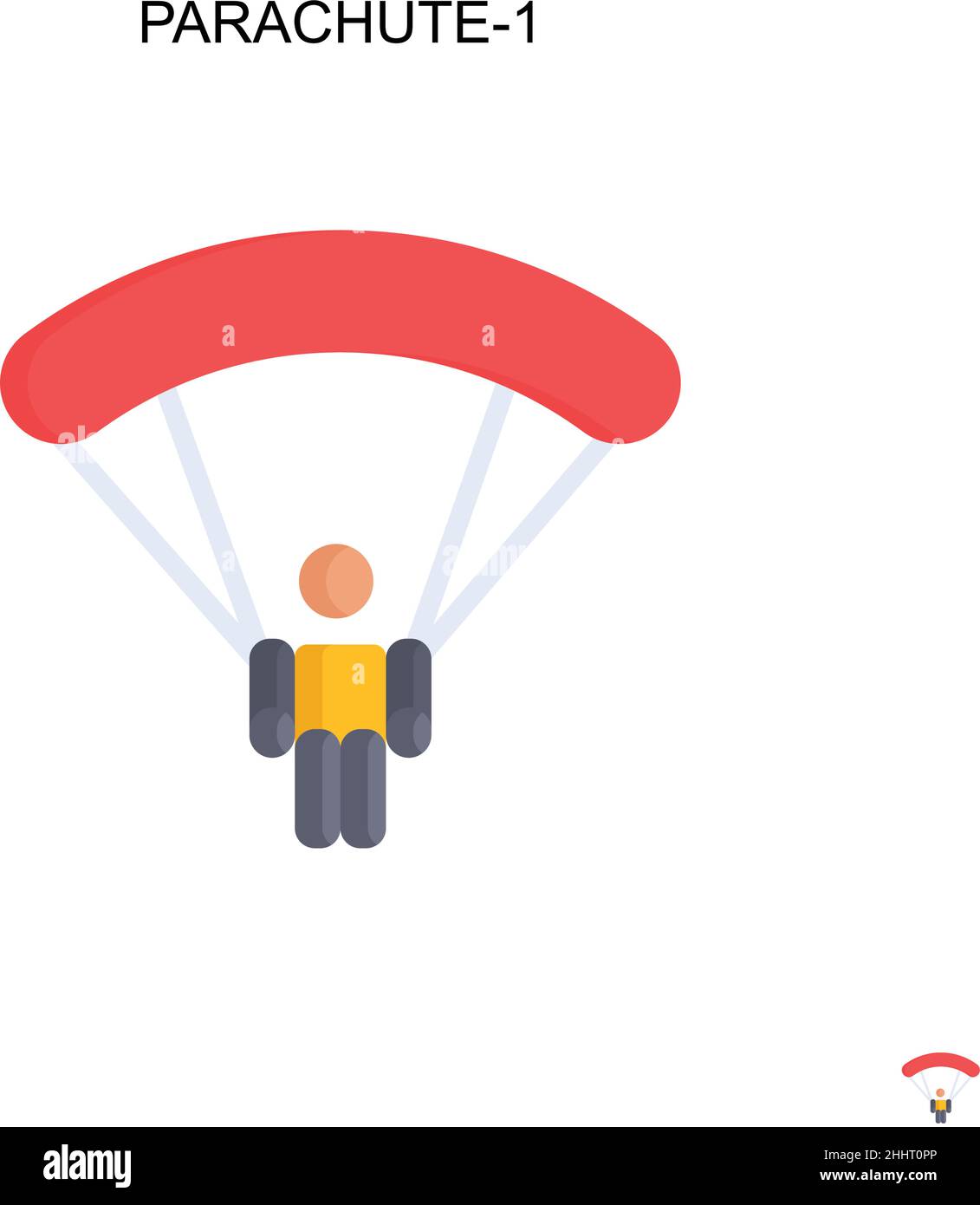 Parachute-1 Simple vector icon.Perfect color modern pictogram on ...