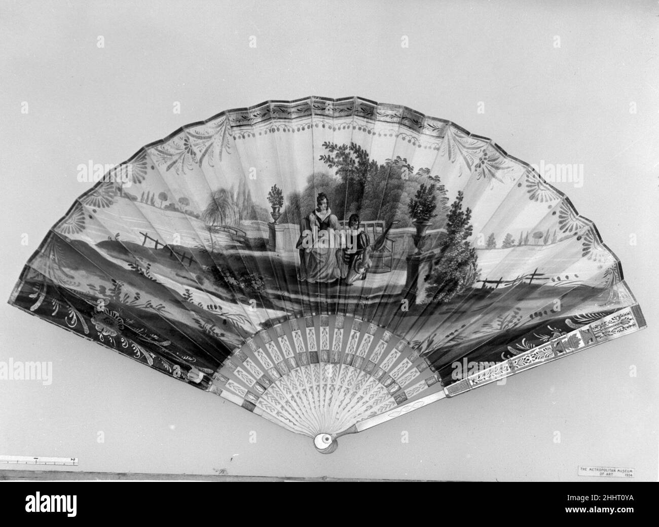 Fan ca. 1830–40 French. Fan. French. ca. 1830–40. Ivory, paper, gold ...