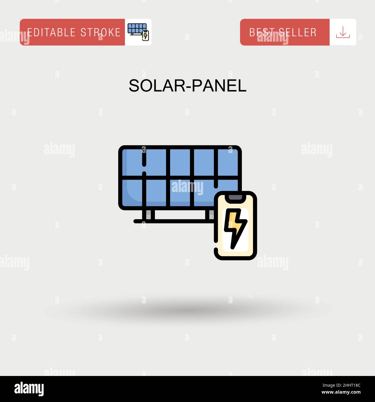 Solar-panel Simple vector icon Stock Vector Image & Art - Alamy