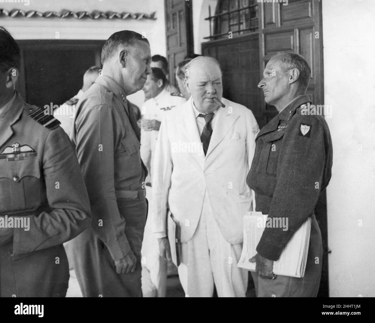 Churchill in North Africa at Allied planning conference. June 1943Prime ...