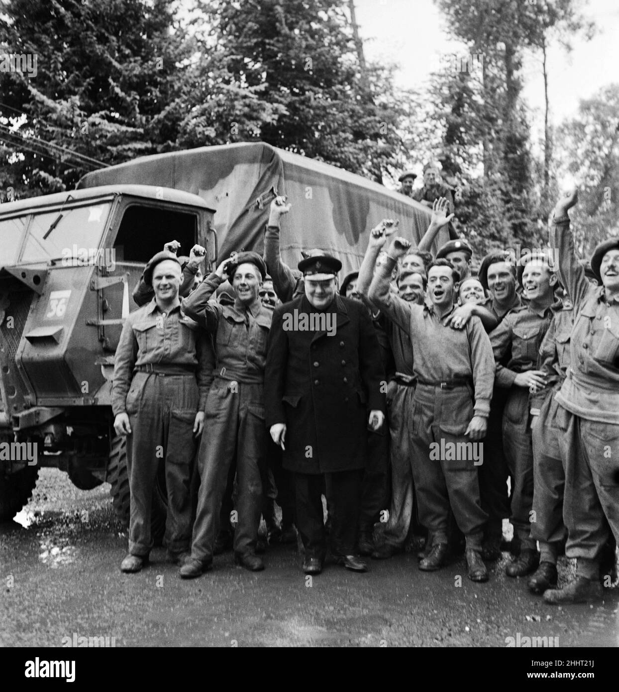 1944 operation overlord winston churchill Black and White Stock Photos ...
