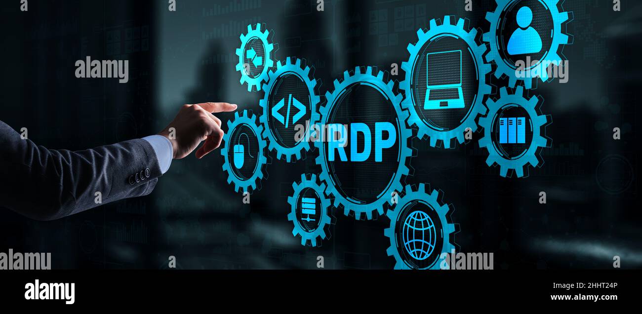 RDP Remote Desktop Protocol. Terminal Services Stock Photo - Alamy