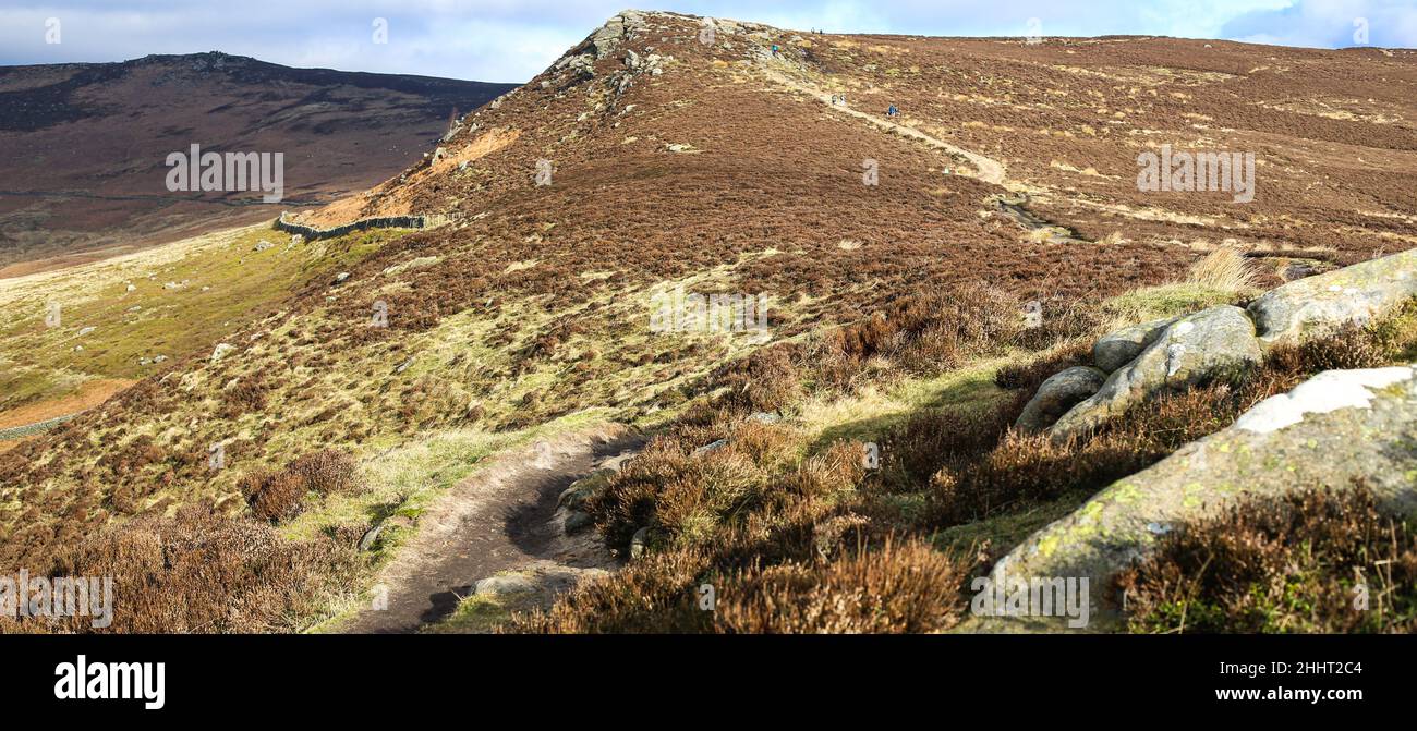 Derwent Edge path, Peak District UK Stock Photo - Alamy