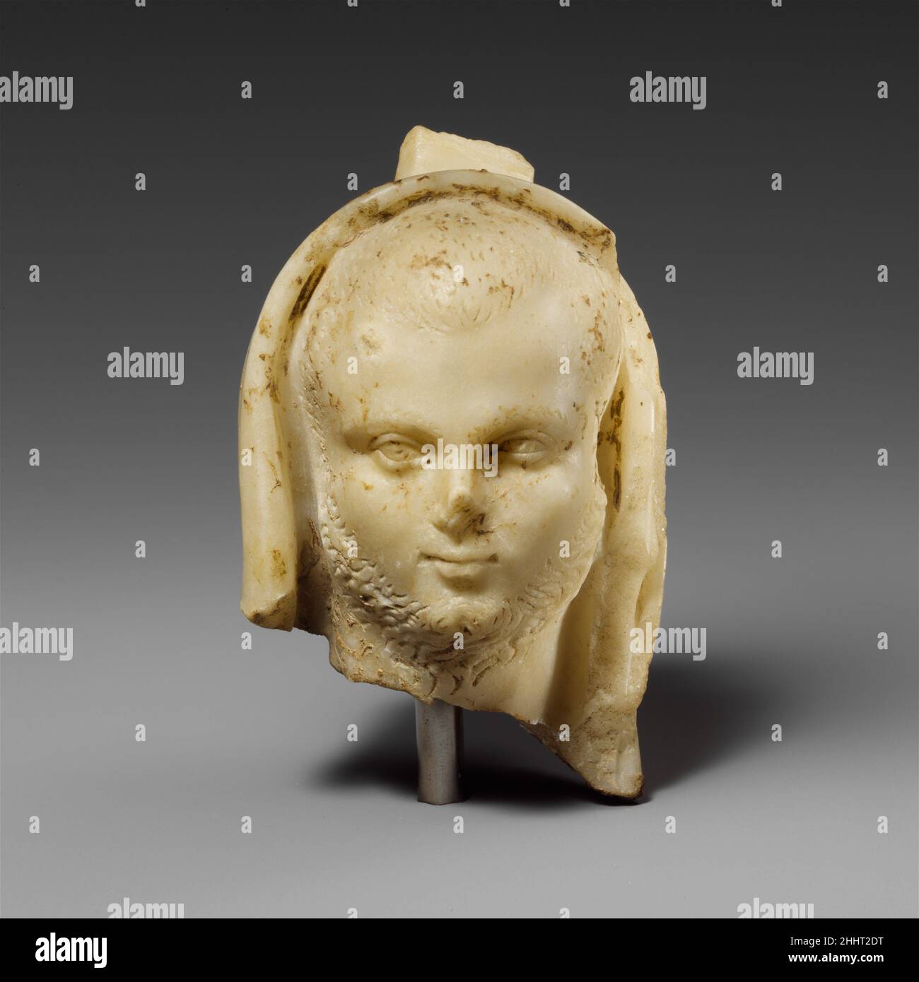 Marble portrait of a veiled man mid-3rd century A.D. Roman This small ...