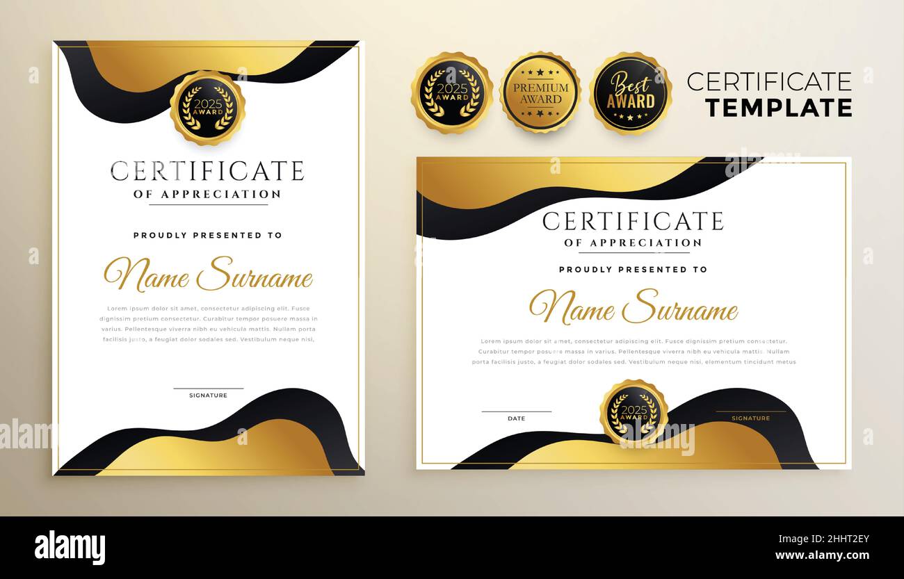 Multipurpose professional certificate template design Stock Vector Images - Alamy