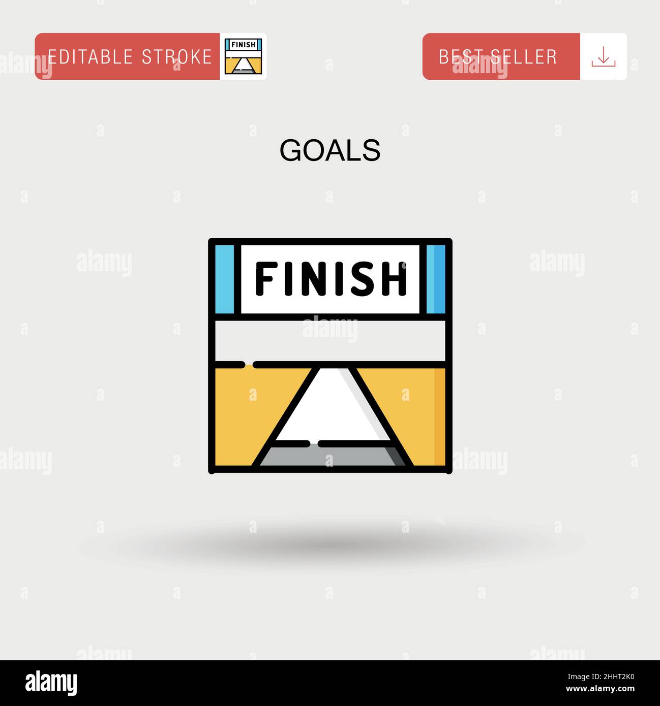 Business goals icon flat design Stock Vector Images - Alamy