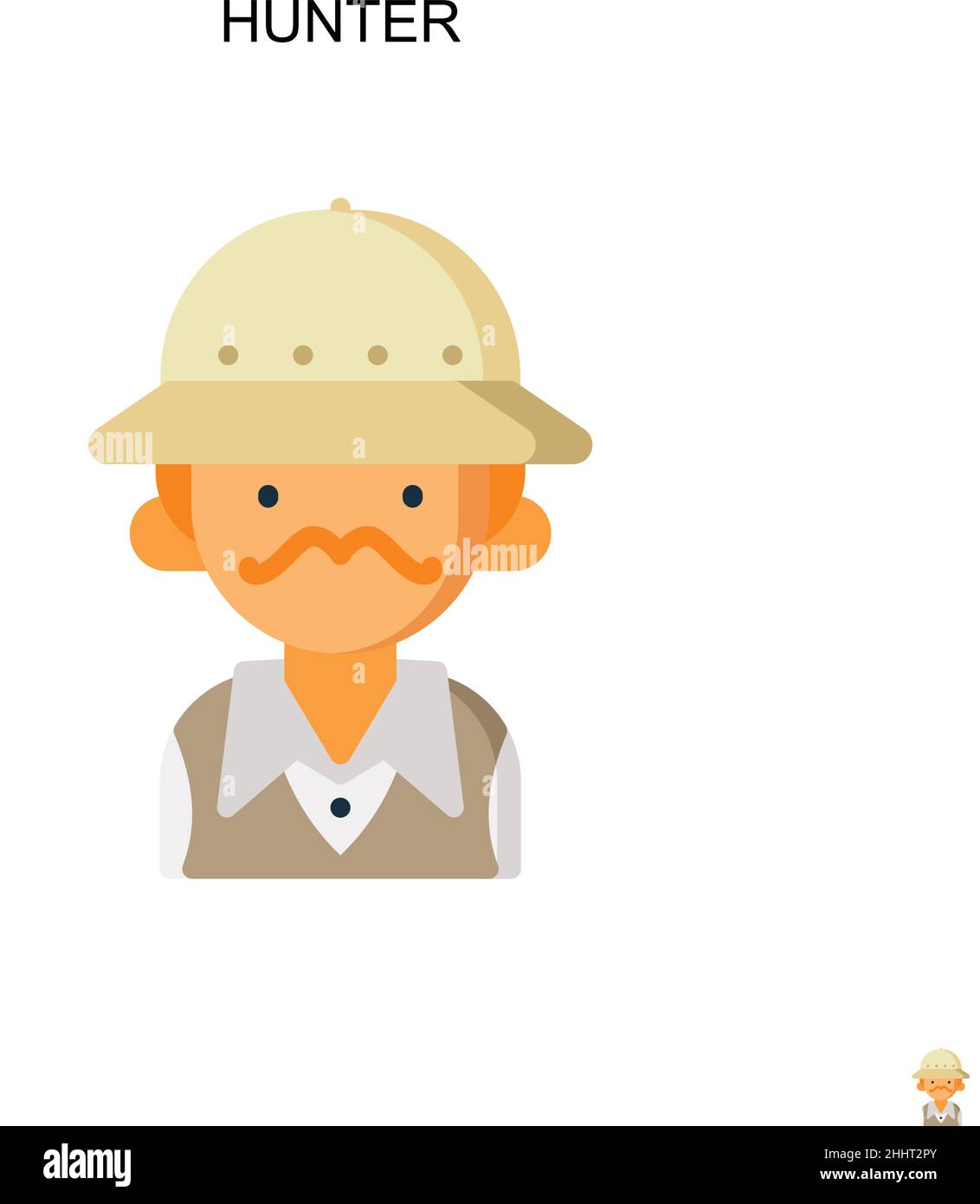 Hunter Simple vector icon.Perfect color modern pictogram on editable ...