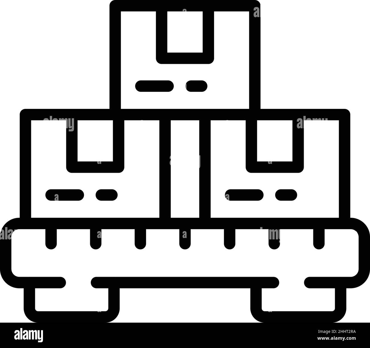 Inventory icon outline vector. Digital management. Supplier control ...