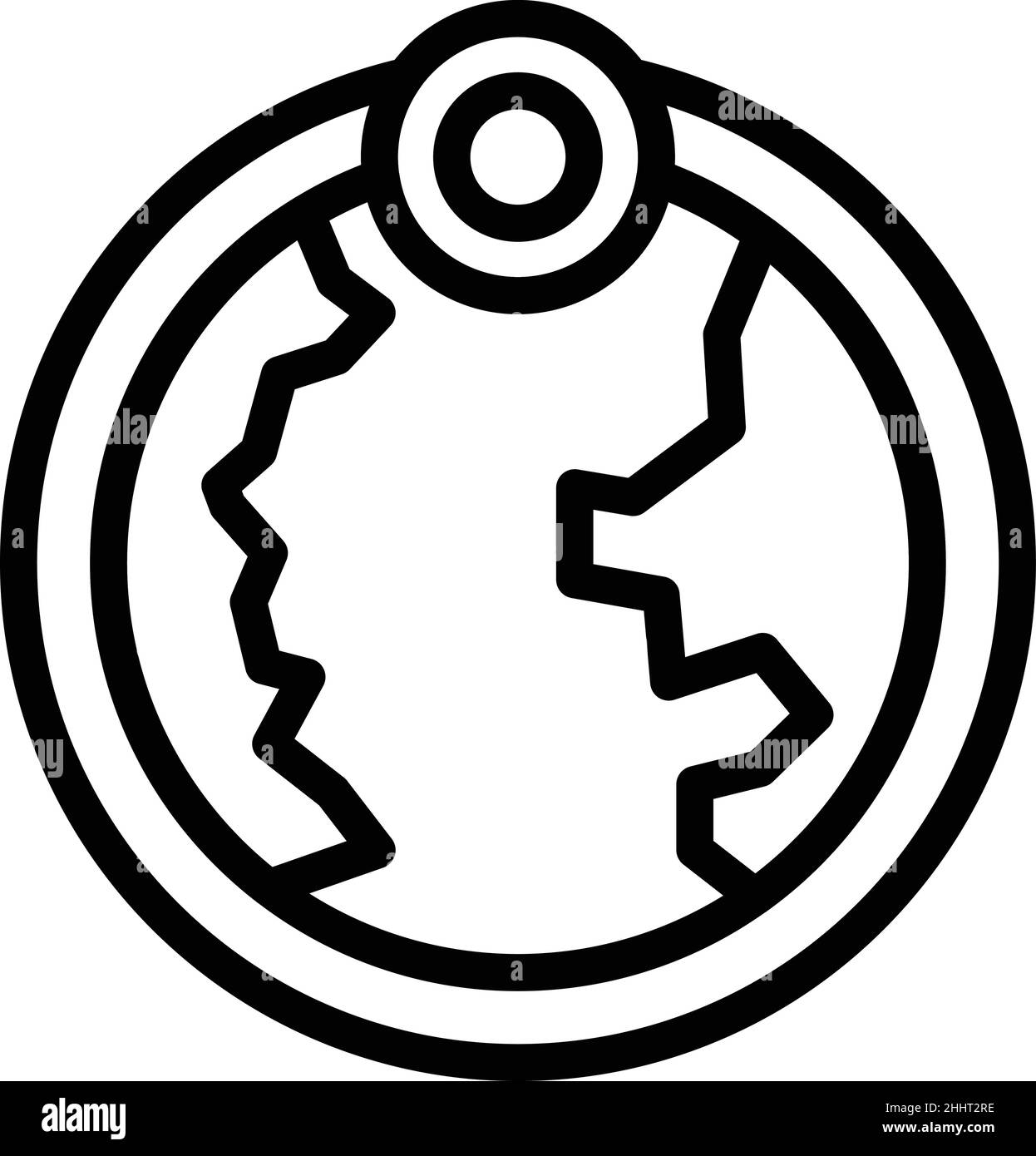 Globe icon outline vector. World around. Travel map Stock Vector Image ...