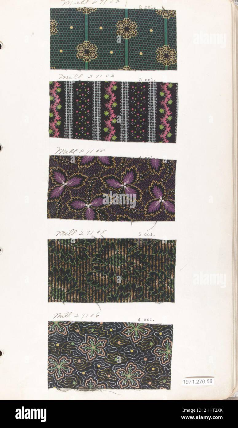 Textile Sample Book 1870s British or American. Textile Sample Book ...