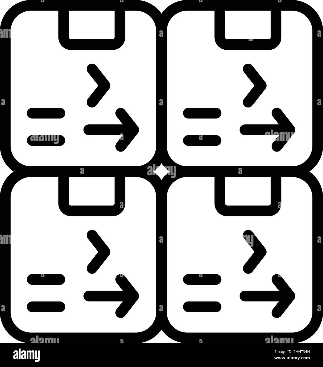 Computer inventory icon outline vector. Digital management. Control ...