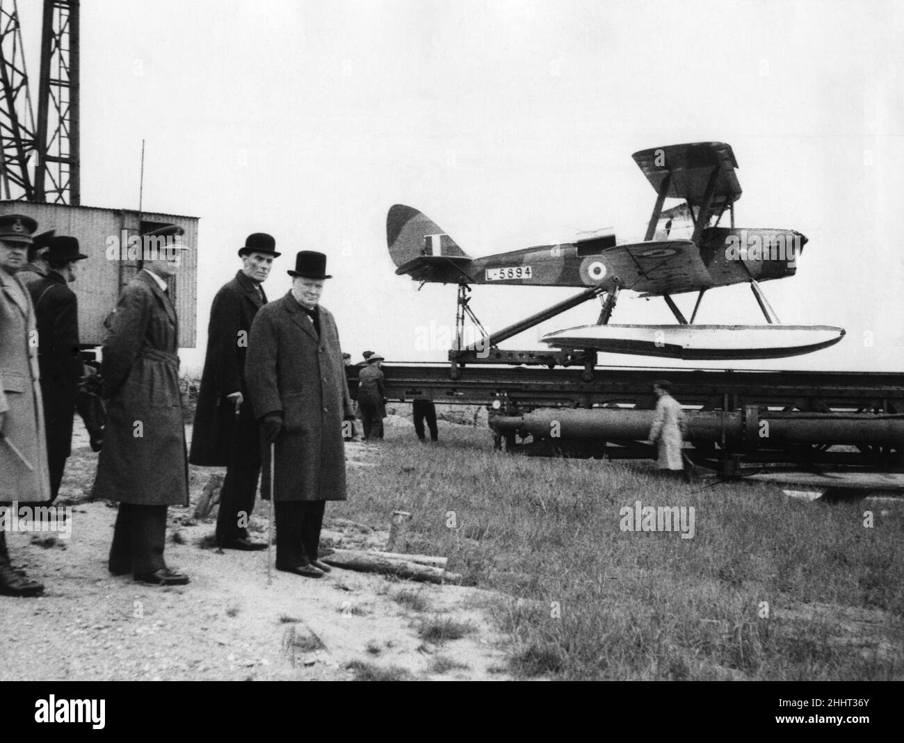 The Prime Minister, Winston Churchill, with Captain D. Margesson ...