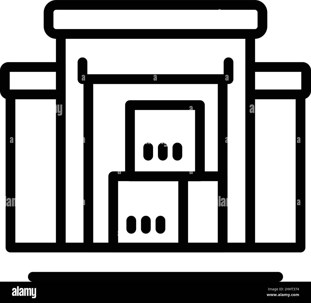Warehouse inventory icon outline vector. Digital management. Control ...