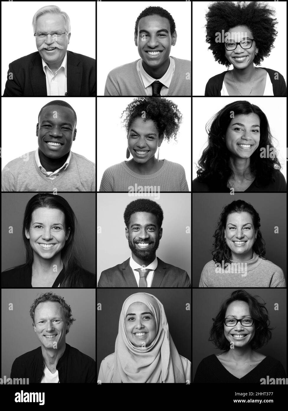 Indian people collage Black and White Stock Photos & Images - Alamy