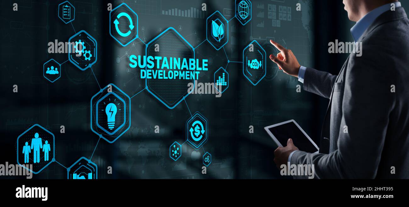 Sustainable Balanced Development. Balance between nature and science ...