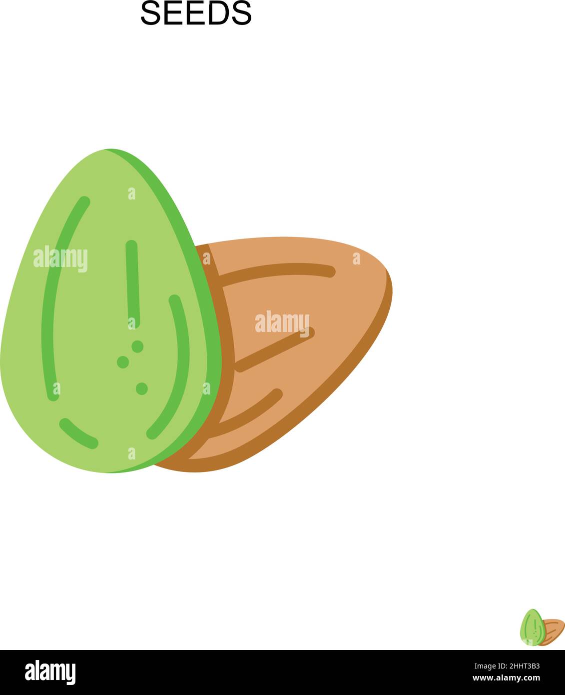 Seeds Simple vector icon.Perfect color modern pictogram on editable ...