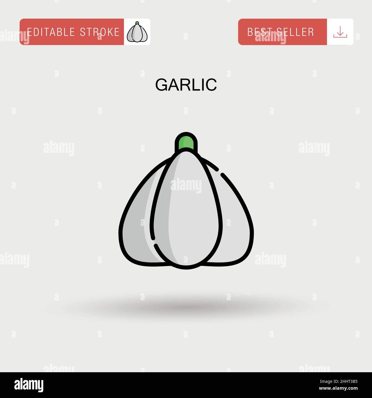 Garlic Simple vector icon Stock Vector Image & Art - Alamy