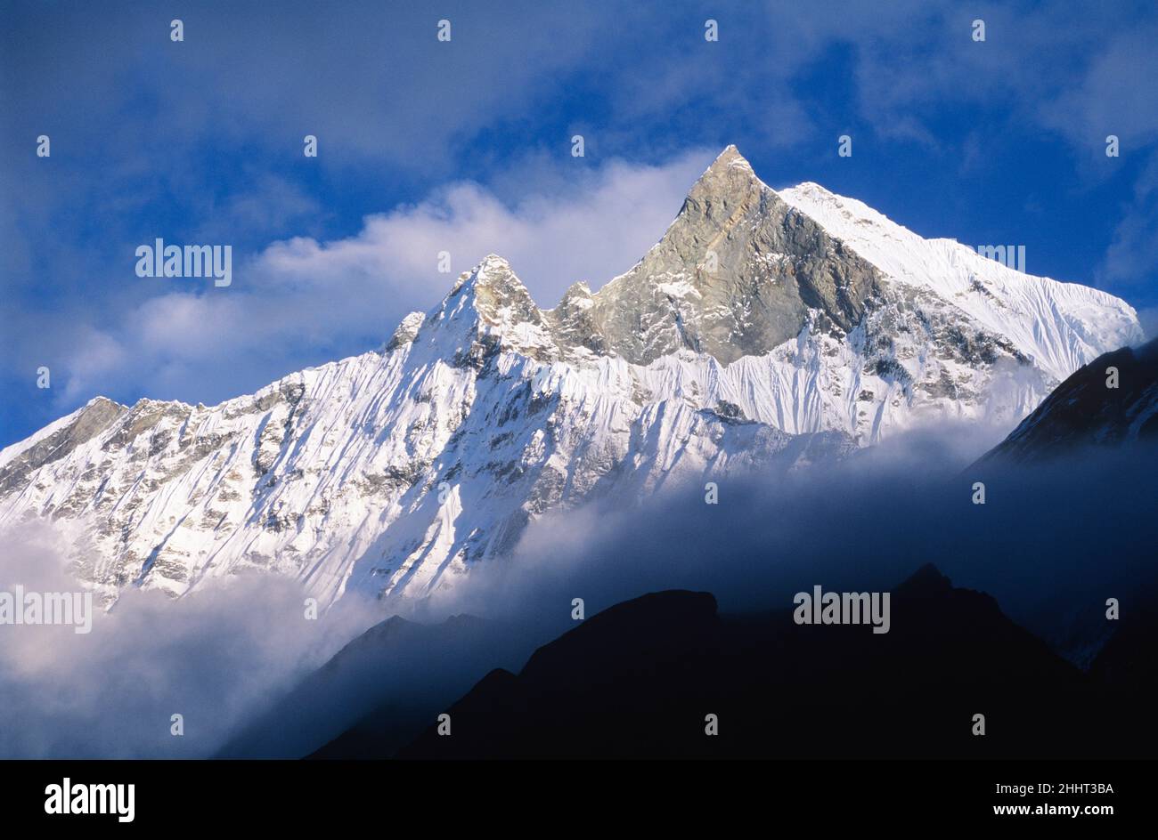 View of Machhapuchhare from Machhapuchhare Base Camp, Annapurna region ...