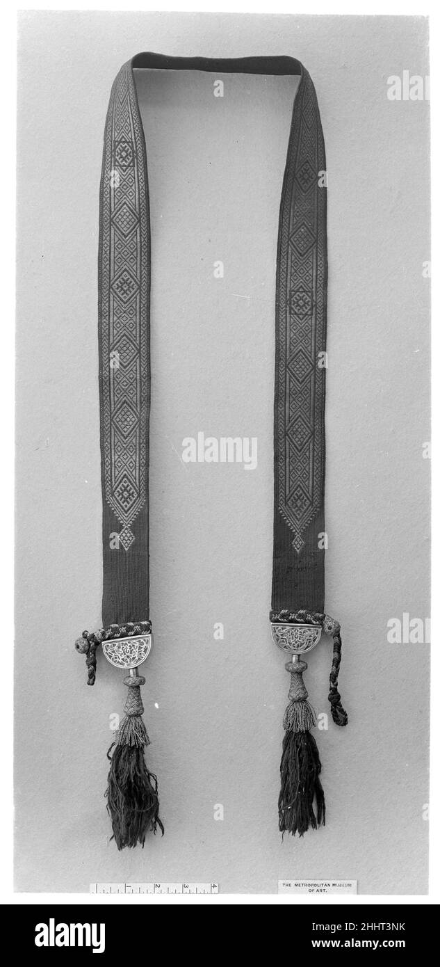 Sword Belt 18th–19th century Moroccan. Sword Belt. Moroccan. 18th–19th ...