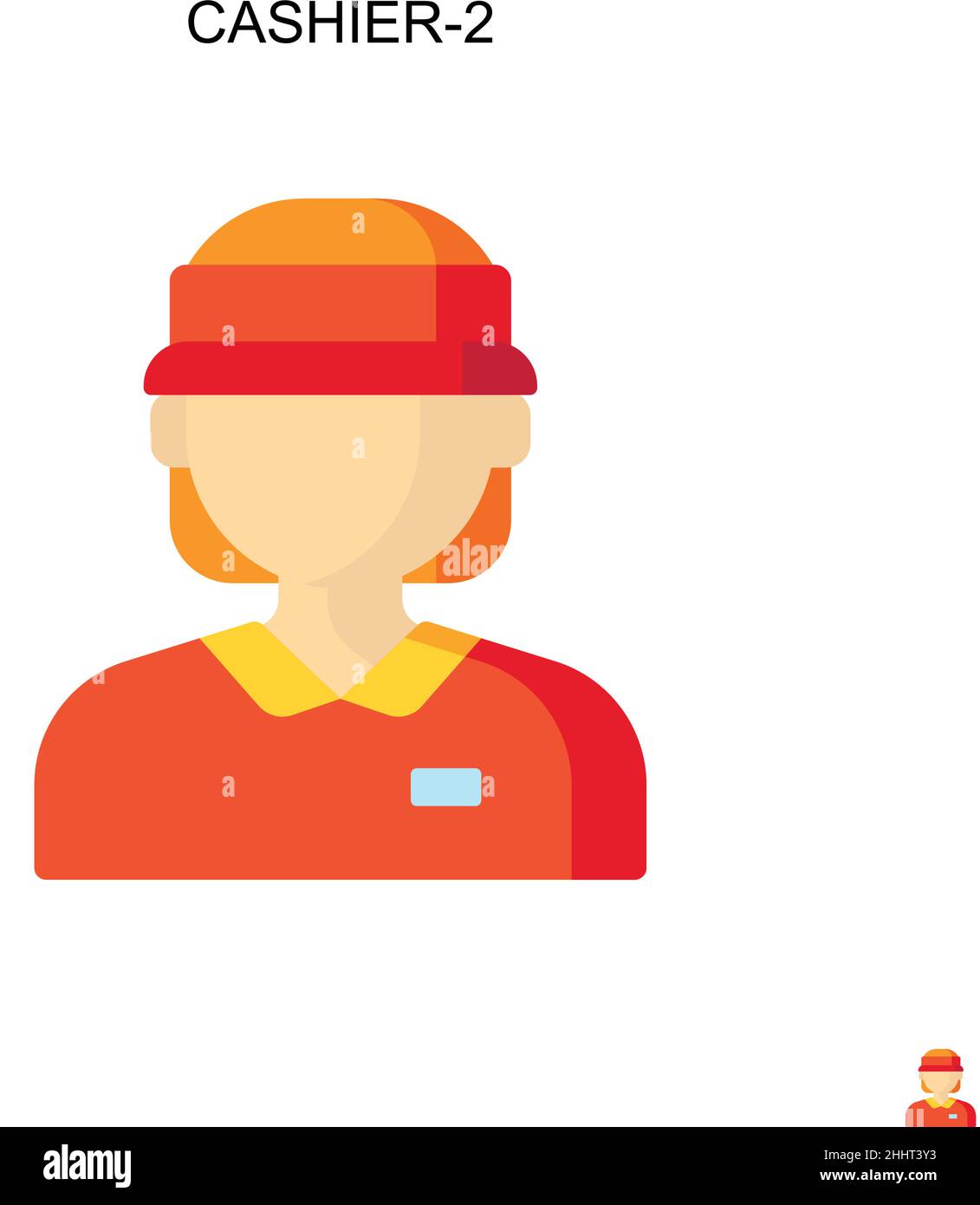 Cashier-2 Simple vector icon.Perfect color modern pictogram on editable ...