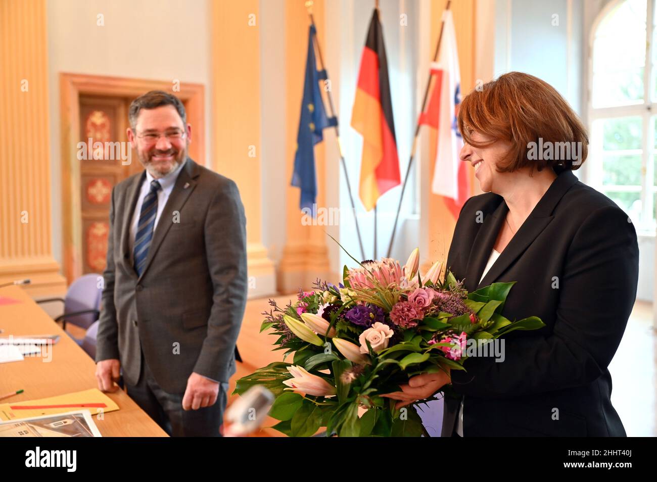 Rudolstadt, Germany. 24th Jan, 2022. Kirsten Butzke, new President of ...