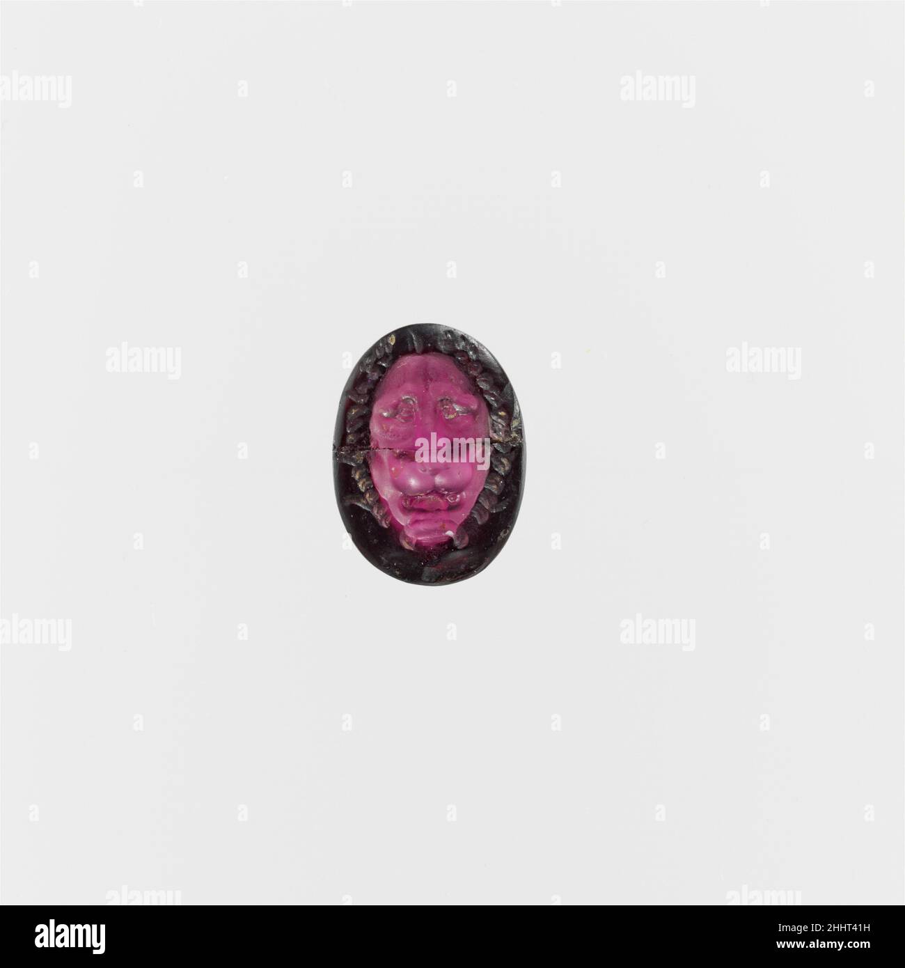 Garnet ring stone with the head of the dog Sirius 1st century B.C.–3rd ...