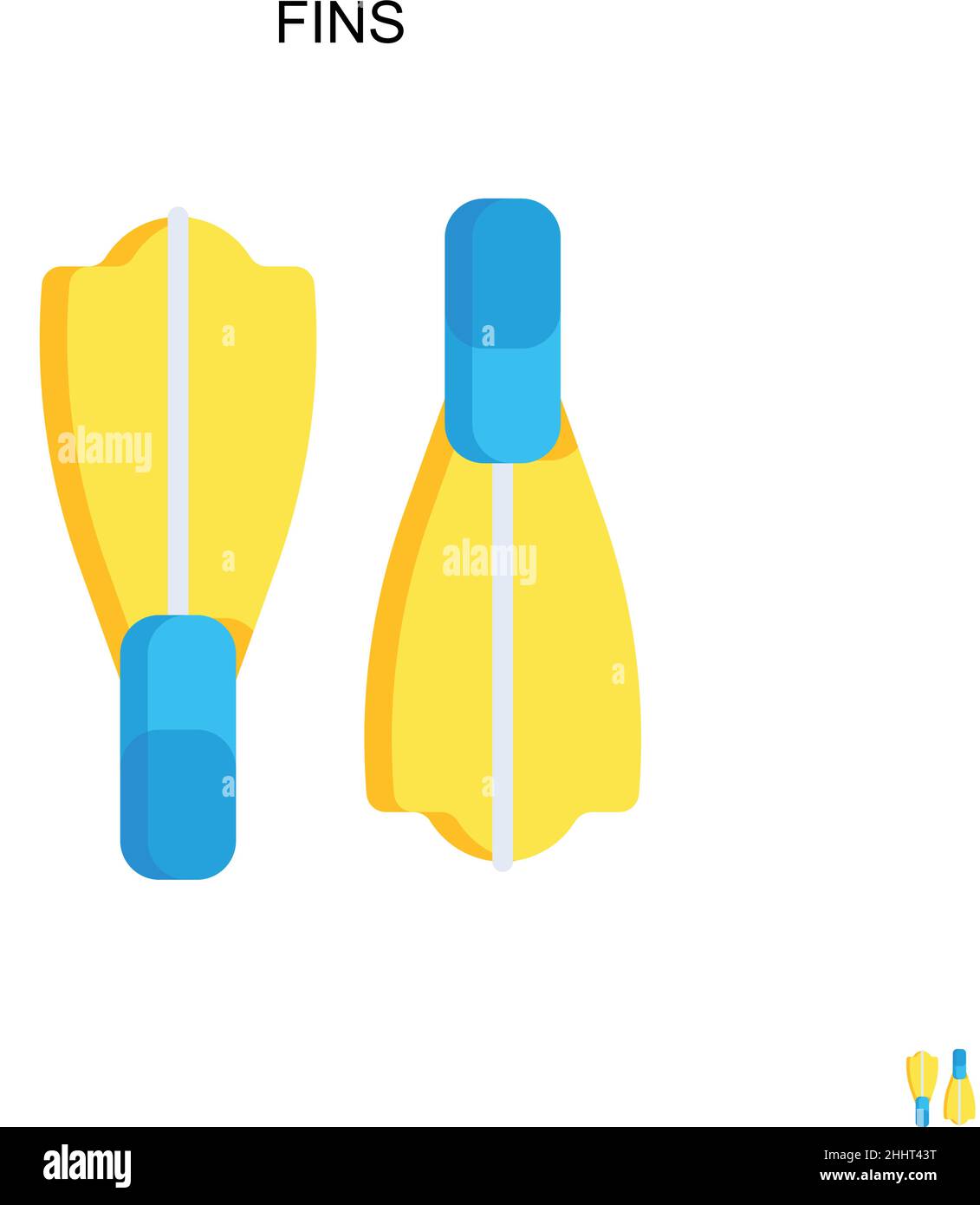 Fins Simple vector icon.Perfect color modern pictogram on editable ...