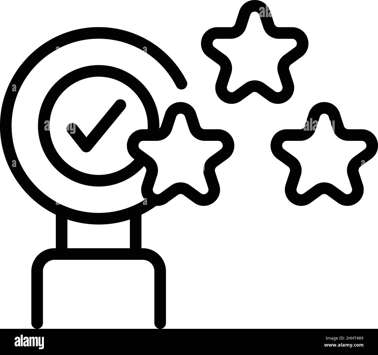 Leader support icon outline vector. Key opinion. Network campaign Stock ...