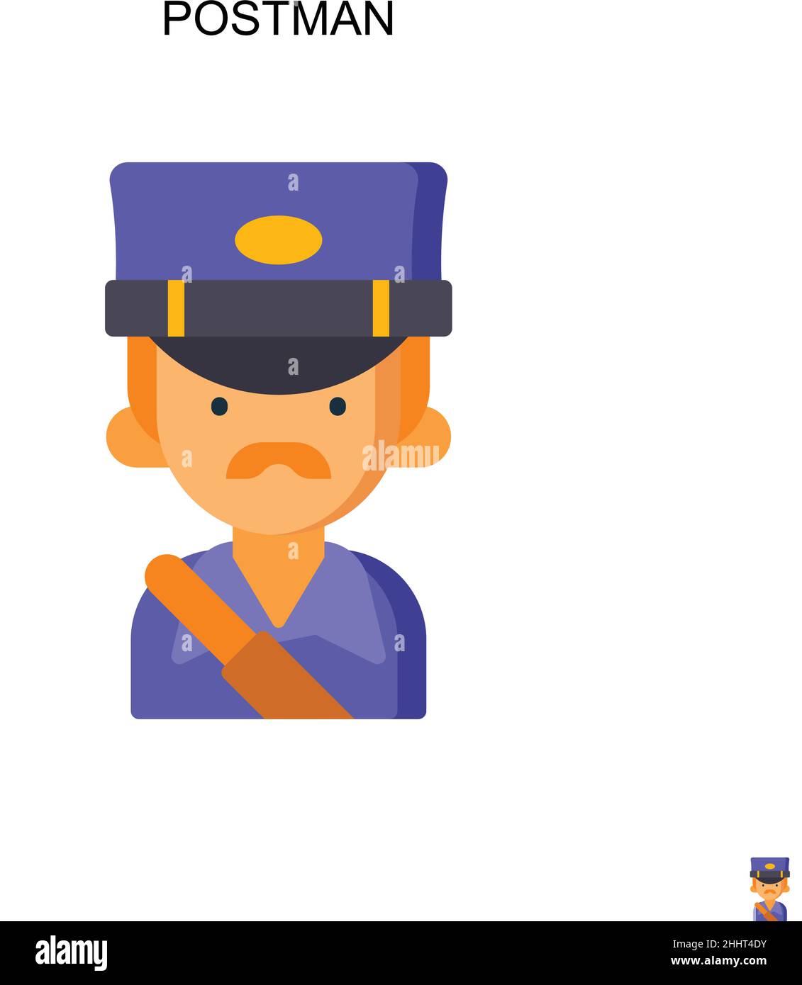 Postman Simple vector icon.Perfect color modern pictogram on editable ...