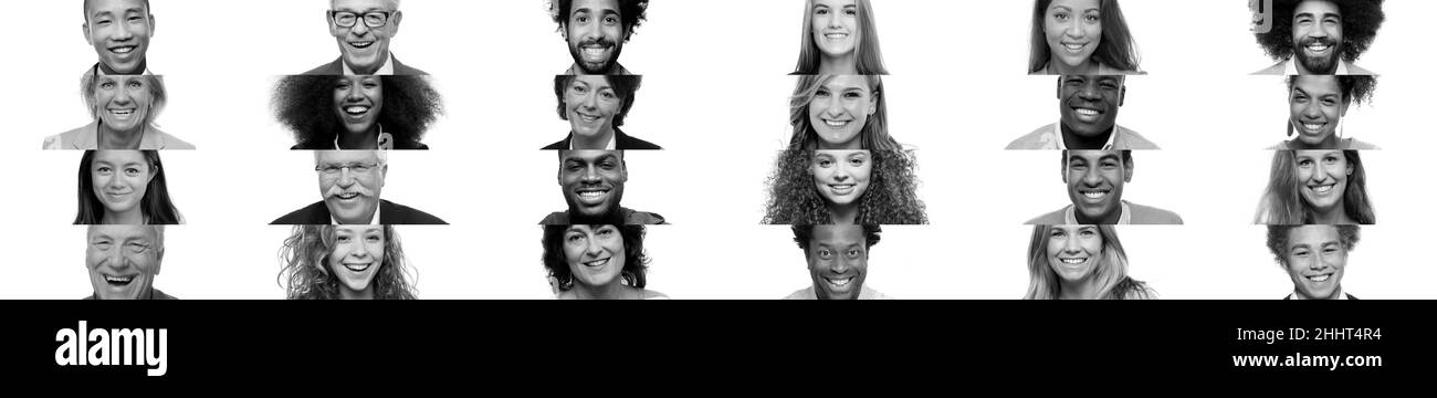Group of beautiful people in a collage Stock Photo - Alamy