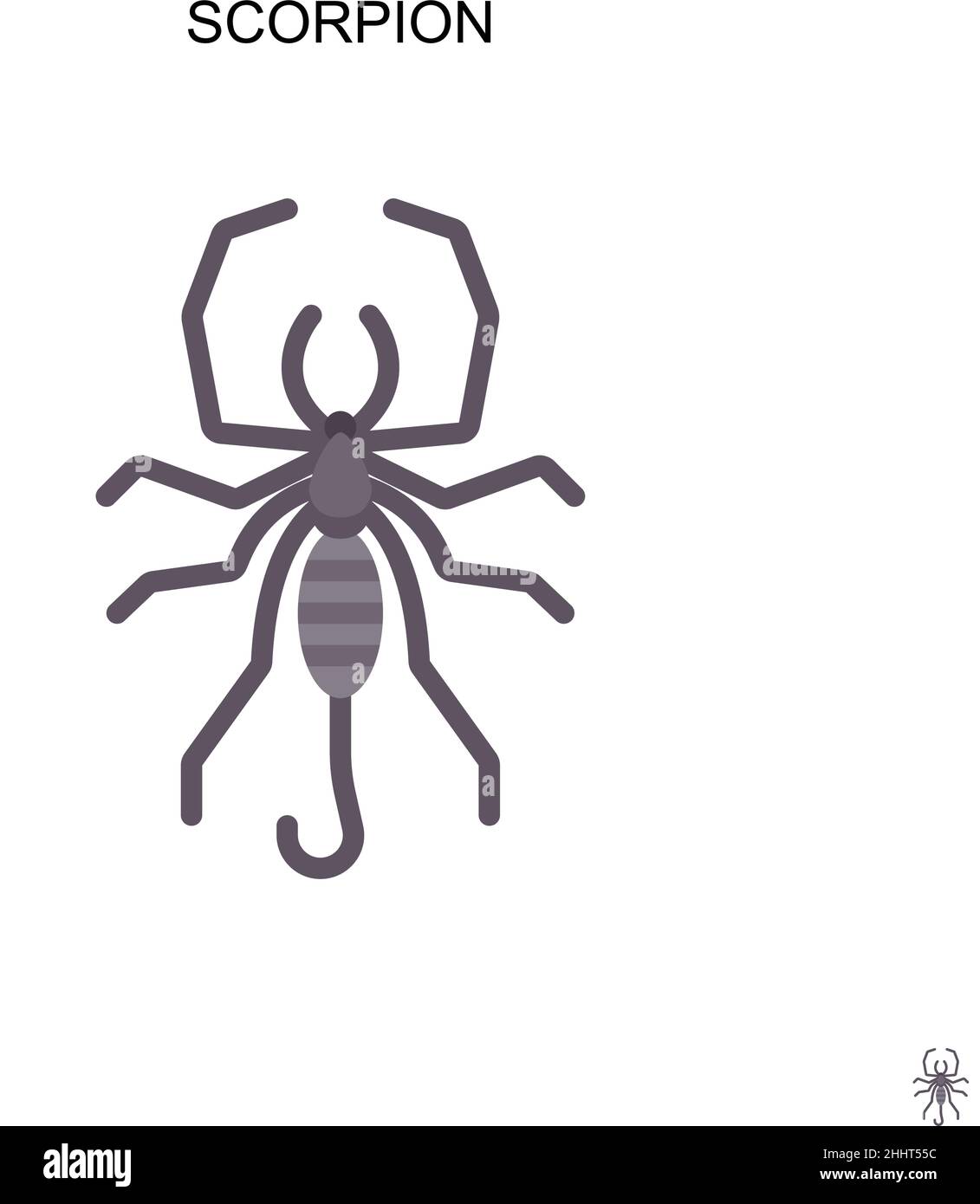 Scorpion Simple vector icon.Perfect color modern pictogram on editable ...