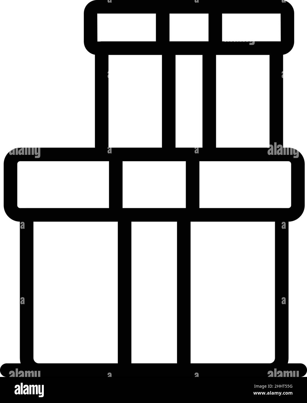 Gift box prize icon outline vector. Draw lottery. Winner reward Stock ...