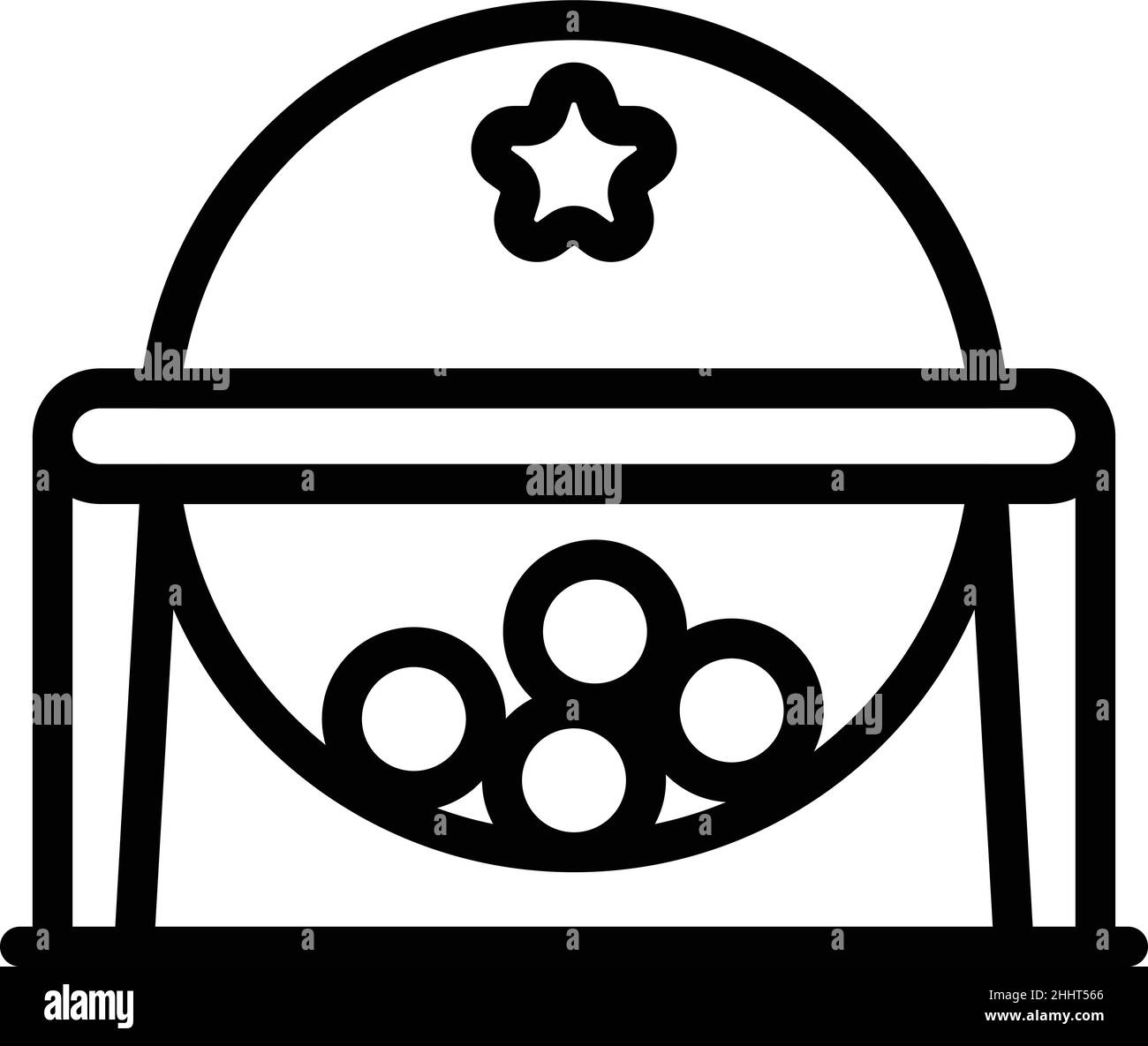 Prize balls icon outline vector. Draw lottery. Winner box Stock Vector ...