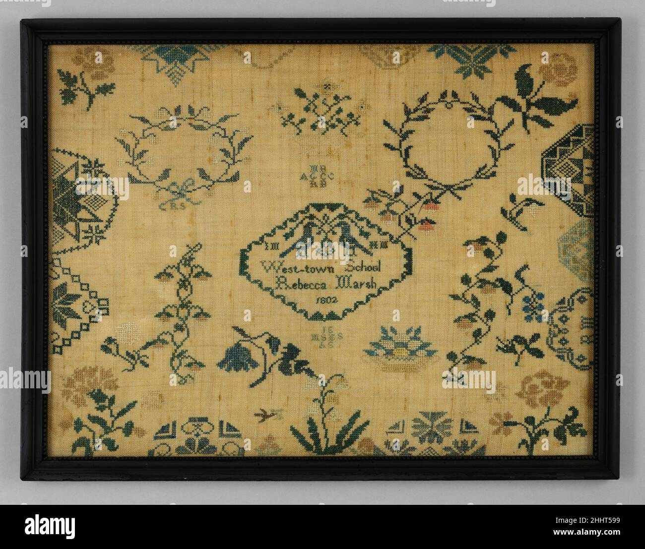 Sampler made at the Westtown Quaker School 1802 Rebecca Marsh This ...