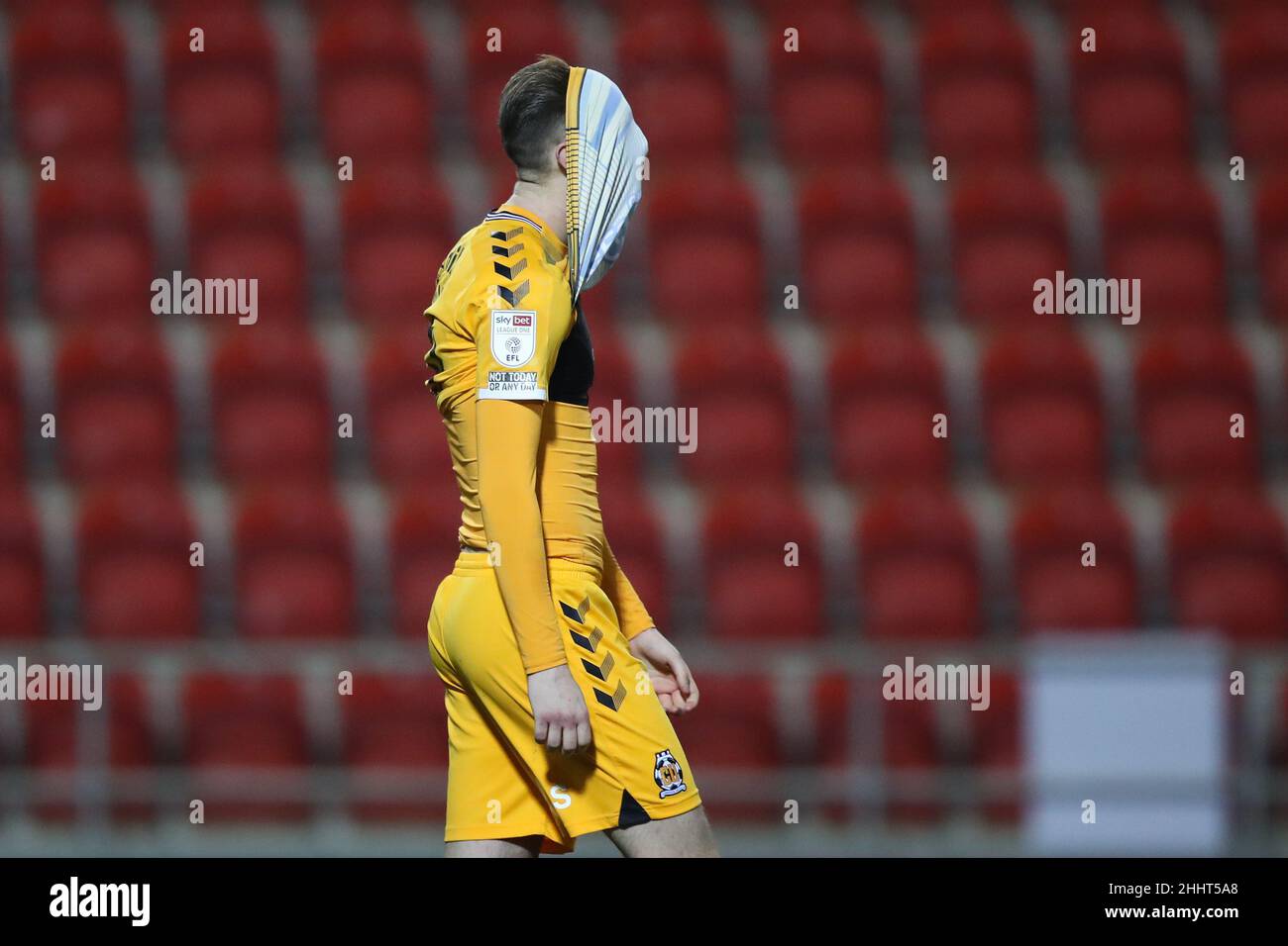 Cambridge United’s Adam May appears dejected during the Papa John's ...